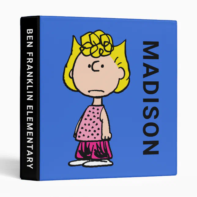 Peanuts | Sally Brown 3 Ring Binder | Zazzle