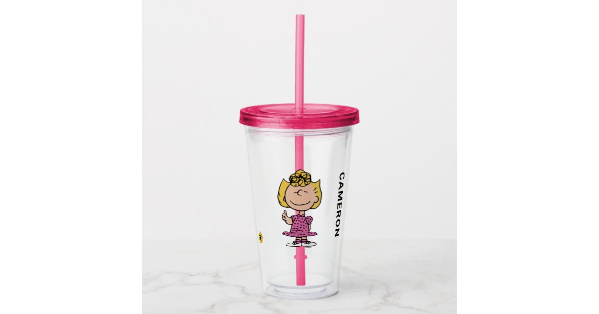 Peanuts | Sally Super Smile Acrylic Tumbler | Zazzle