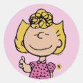 Peanuts | Sally Super Smile Classic Round Sticker | Zazzle