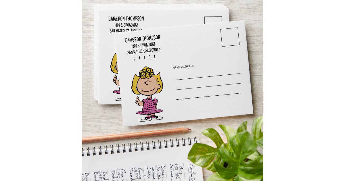 Peanuts | Sally Super Smile Envelope | Zazzle