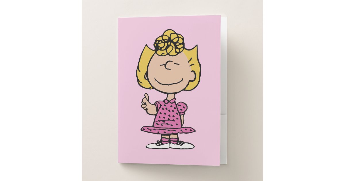 Peanuts | Sally Super Smile Pocket Folder | Zazzle