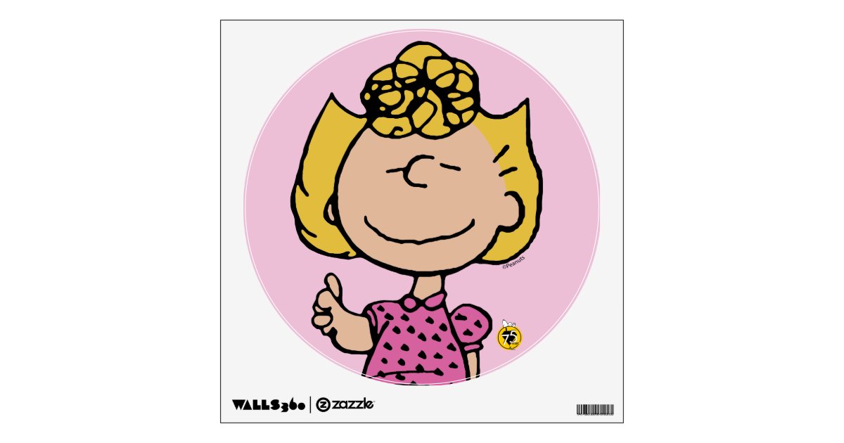 Peanuts | Sally Super Smile Wall Decal | Zazzle