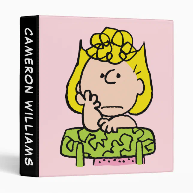 Peanuts | Sally Thinking 3 Ring Binder | Zazzle