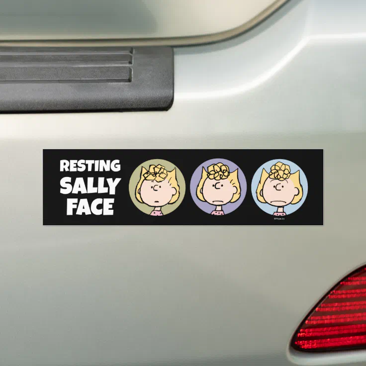 Peanuts | Sally's Faces Bumper Sticker | Zazzle