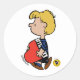 Peanuts | Schroeder Traveling Piano Classic Round Sticker | Zazzle