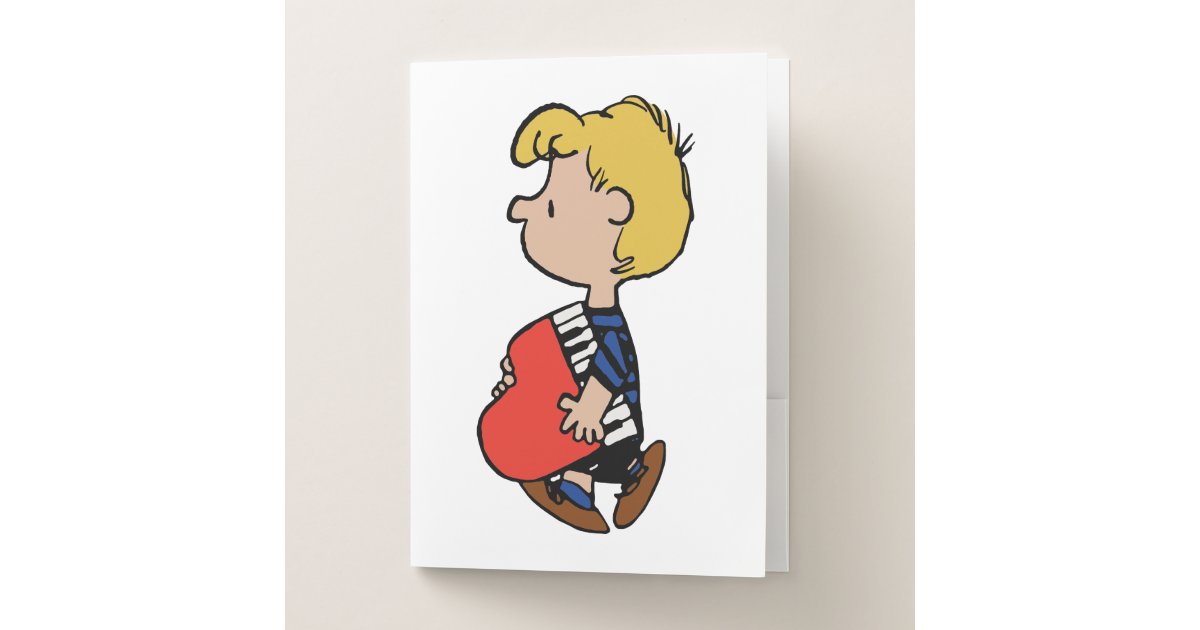 Peanuts | Schroeder Traveling Piano Pocket Folder | Zazzle