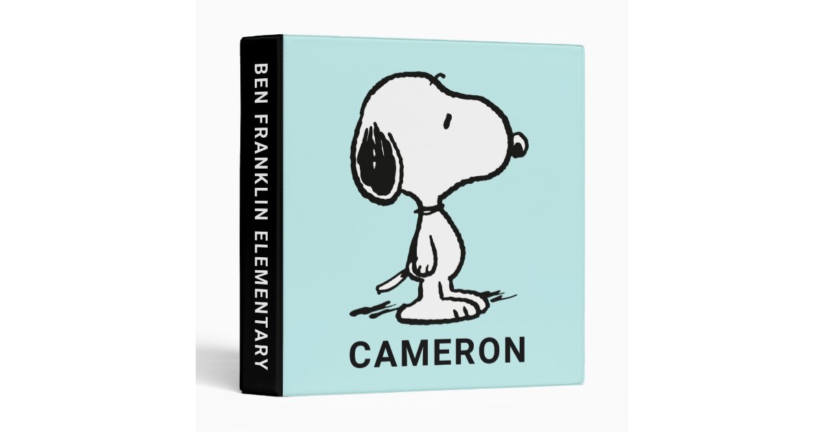Peanuts | Snoopy 3 Ring Binder | Zazzle