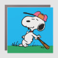 Peanuts | Snoopy at Bat Car Magnet | Zazzle