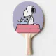 Peanuts | Snoopy at the Typewriter 2 Ping Pong Paddle | Zazzle