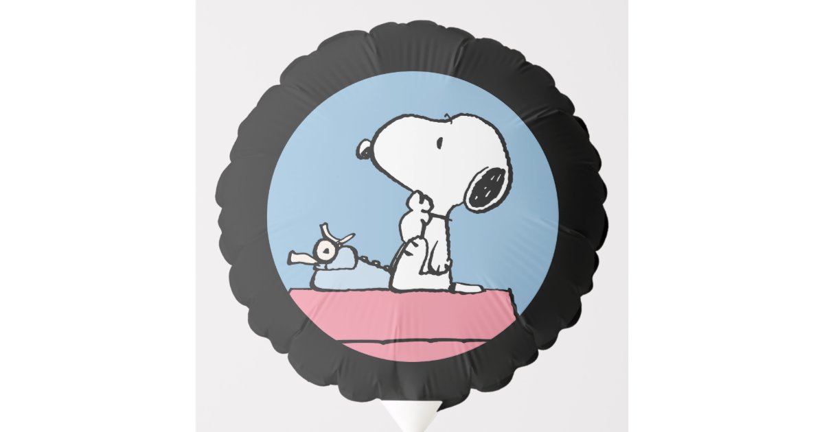 Peanuts | Snoopy at the Typewriter Balloon | Zazzle