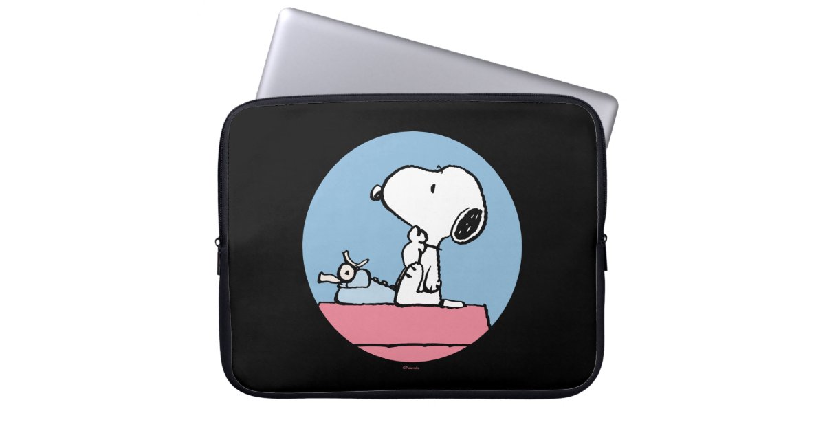 Peanuts | Snoopy at the Typewriter Laptop Sleeve | Zazzle
