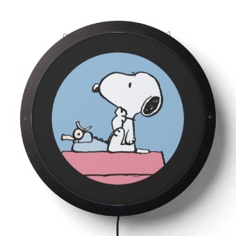 Peanuts | Snoopy at the Typewriter LED Sign | Zazzle