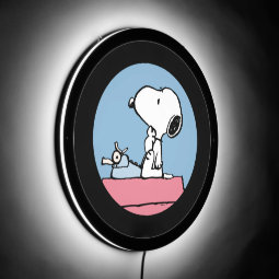 Peanuts | Snoopy at the Typewriter LED Sign | Zazzle