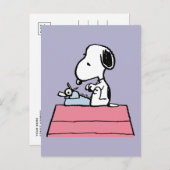 Peanuts | Snoopy at the Typewriter Postcard | Zazzle