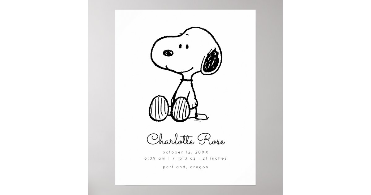 Peanuts | Snoopy Baby Poster | Zazzle