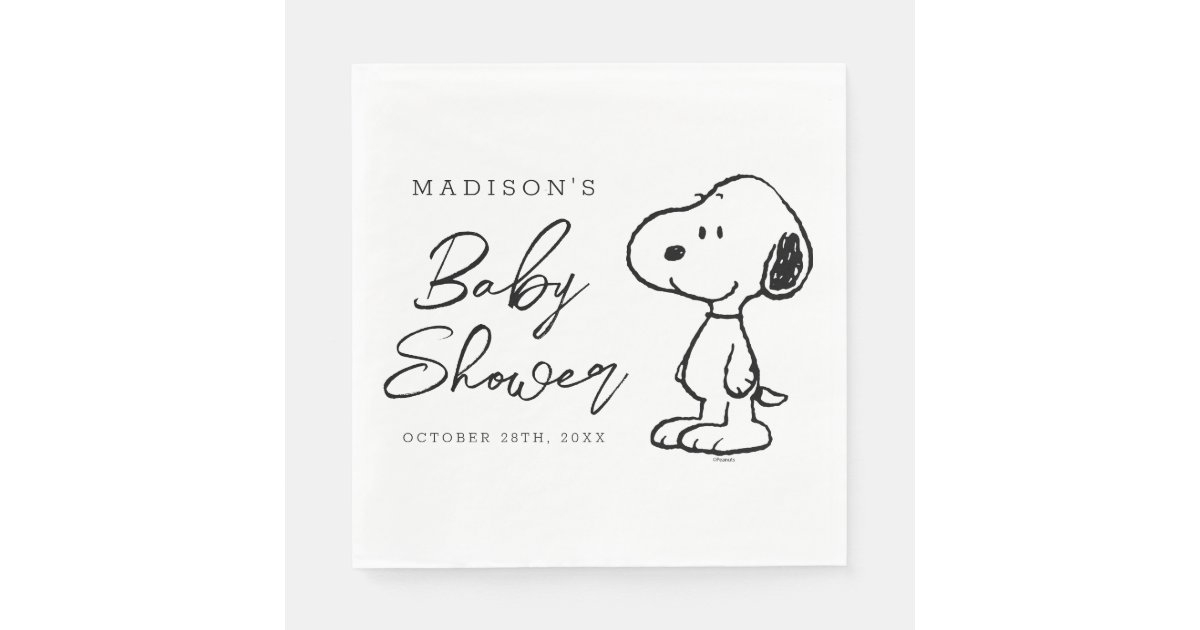 Peanuts Snoopy | Baby Shower Napkins | Zazzle