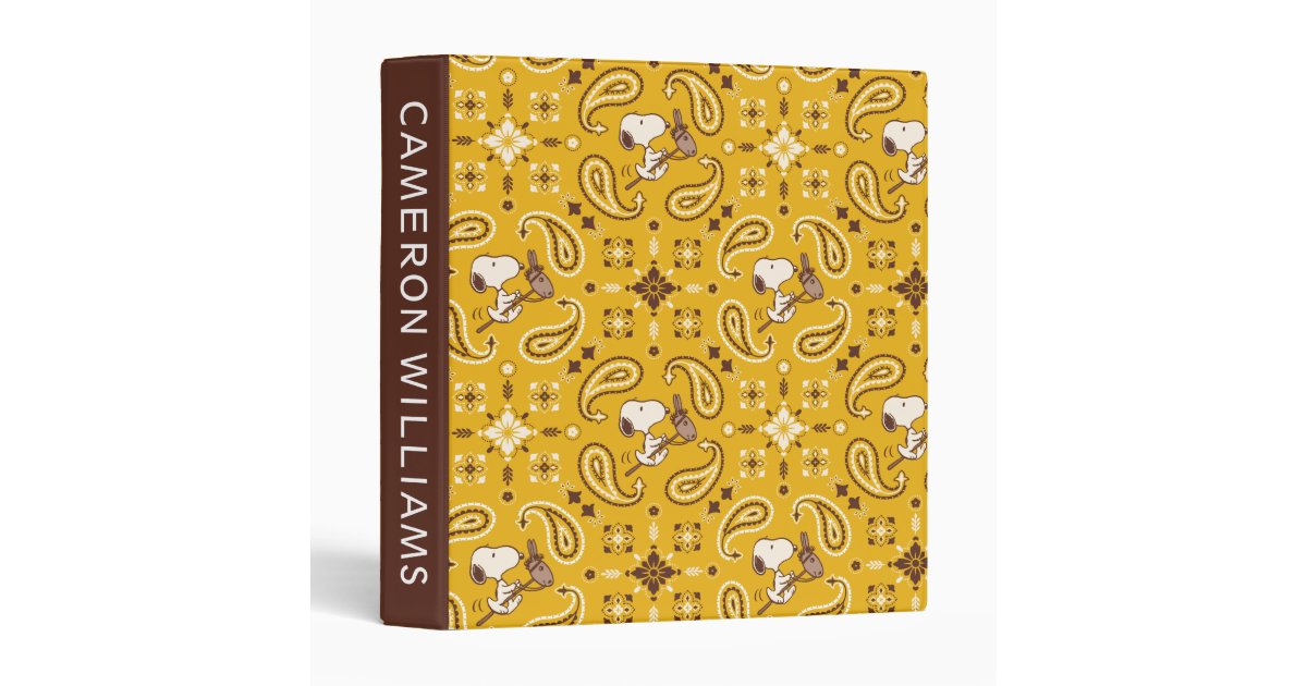 Peanuts | Snoopy Bandana Cowboy 3 Ring Binder | Zazzle