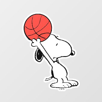 Peanuts | Snoopy Basketball Hoop Shot Window Cling | Zazzle