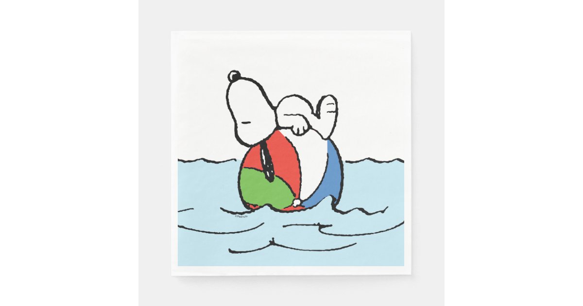 Peanuts | Snoopy Beach Ball Beach Napkins | Zazzle