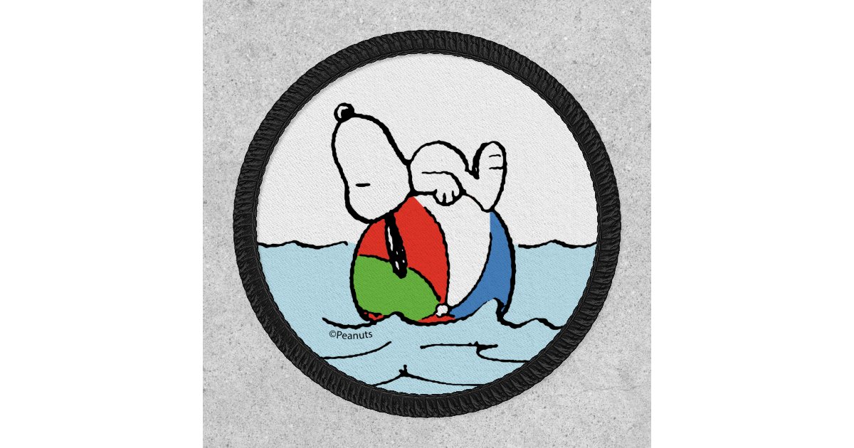 Peanuts | Snoopy Beach Ball Beach Patch | Zazzle