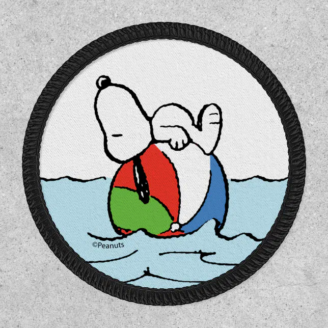 Peanuts | Snoopy Beach Ball Beach Patch | Zazzle