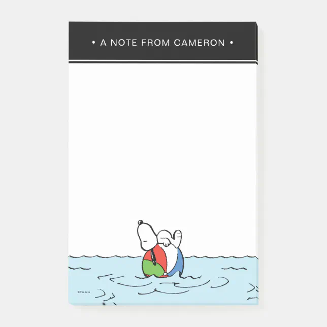 Peanuts | Snoopy Beach Ball Beach Post-it Notes | Zazzle
