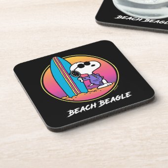 Peanuts | Snoopy Beach Beagle Beverage Coaster | Zazzle