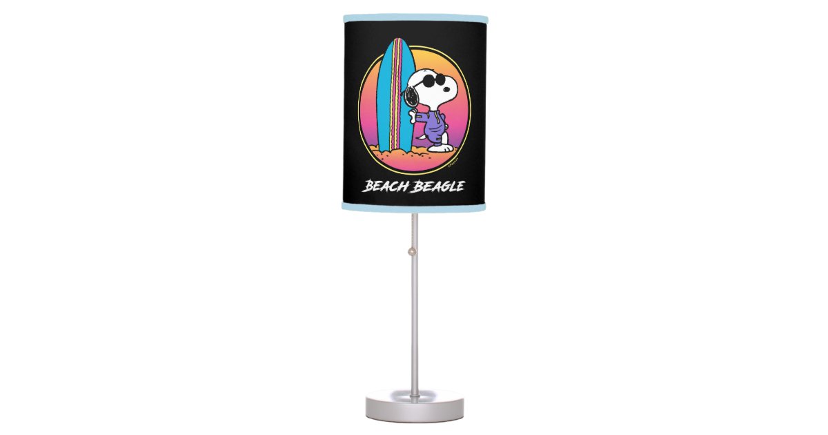 Peanuts | Snoopy Beach Beagle Table Lamp | Zazzle