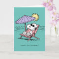 Peanuts | Snoopy Beach Retirement | Add Your Photo Card | Zazzle