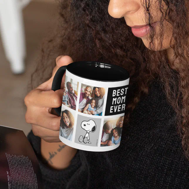 PEANUTS | Snoopy - Best Mom Photo Collage Mug | Zazzle
