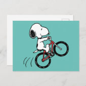 Peanuts | Snoopy Bicycle Wheelie Postcard | Zazzle