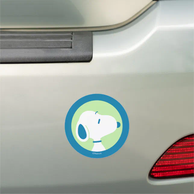 Peanuts | Snoopy Blue Deco Dreams Car Magnet | Zazzle