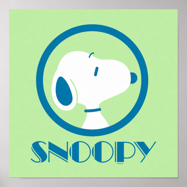 Peanuts | Snoopy Blue Deco Dreams Poster | Zazzle
