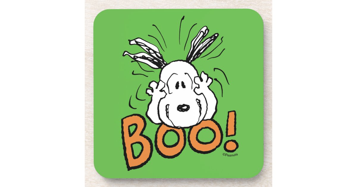 Peanuts | Snoopy Boo Beverage Coaster | Zazzle