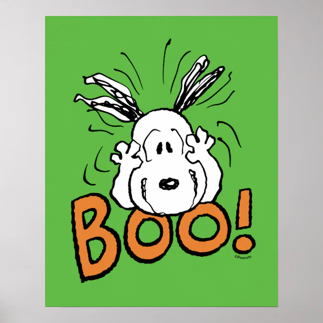 Peanuts | Snoopy Boo Poster | Zazzle