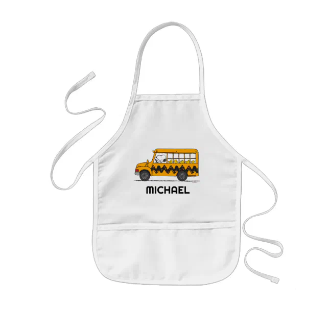 Peanuts | Snoopy Bus Driver Kids' Apron | Zazzle