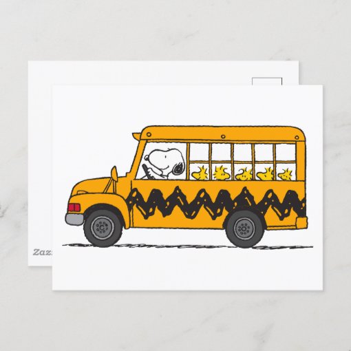 Peanuts | Snoopy Bus Driver Postcard | Zazzle