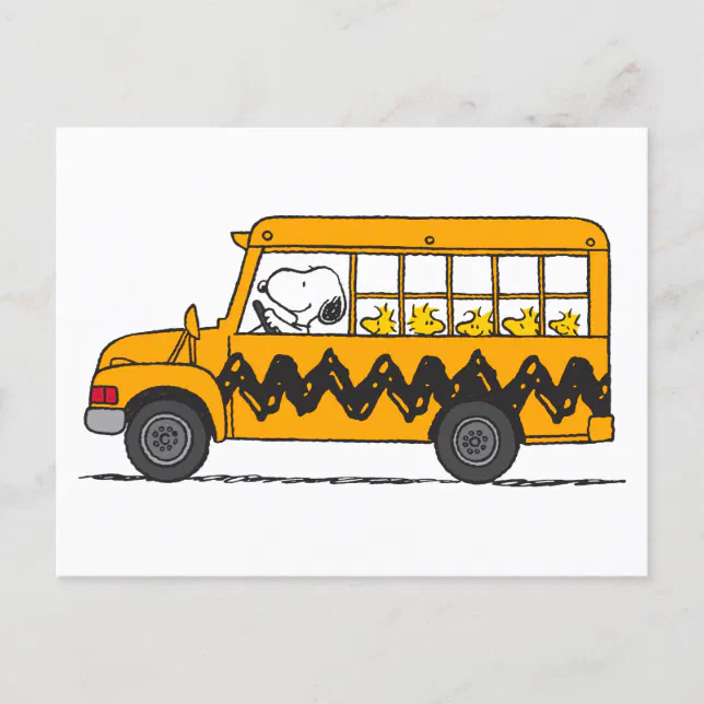 Peanuts | Snoopy Bus Driver Postcard | Zazzle