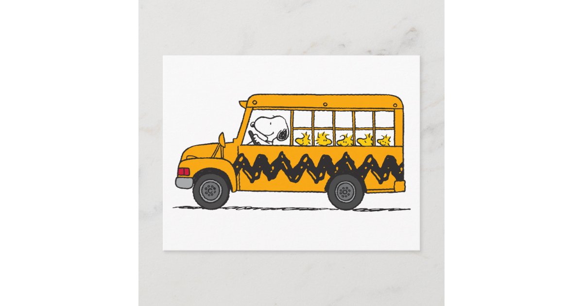 Peanuts | Snoopy Bus Driver Postcard | Zazzle