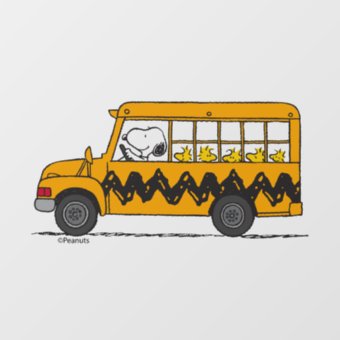 Peanuts | Snoopy Bus Driver Window Cling | Zazzle