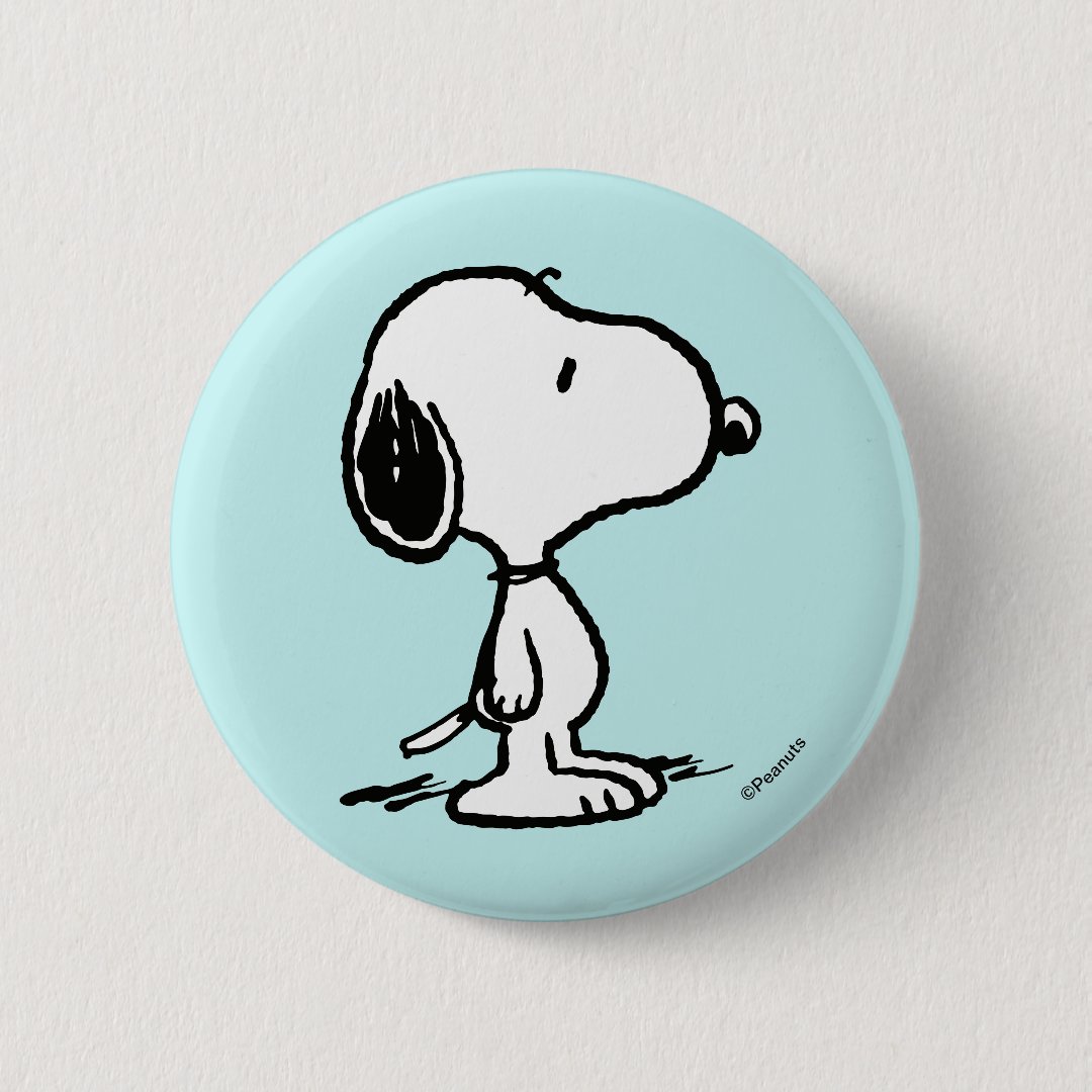 Peanuts | Snoopy Button | Zazzle