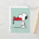 Peanuts | Snoopy Candy Cane Food Dish Holiday Postcard | Zazzle