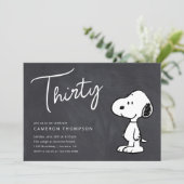 Peanuts Snoopy - Chalkboard 30th Birthday Invitation | Zazzle