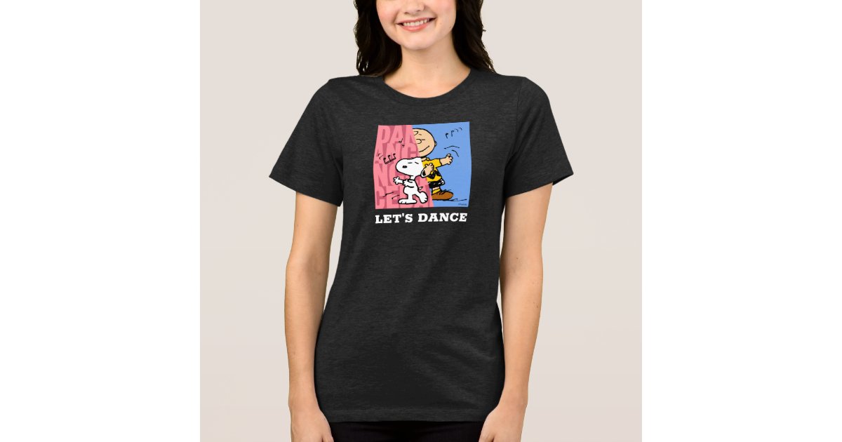Peanuts | Snoopy & Charlie Brown Half & Half Dance Tri-Blend Shirt | Zazzle