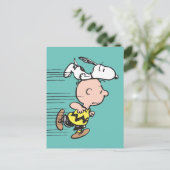 Peanuts | Snoopy & Charlie Brown Run Postcard | Zazzle