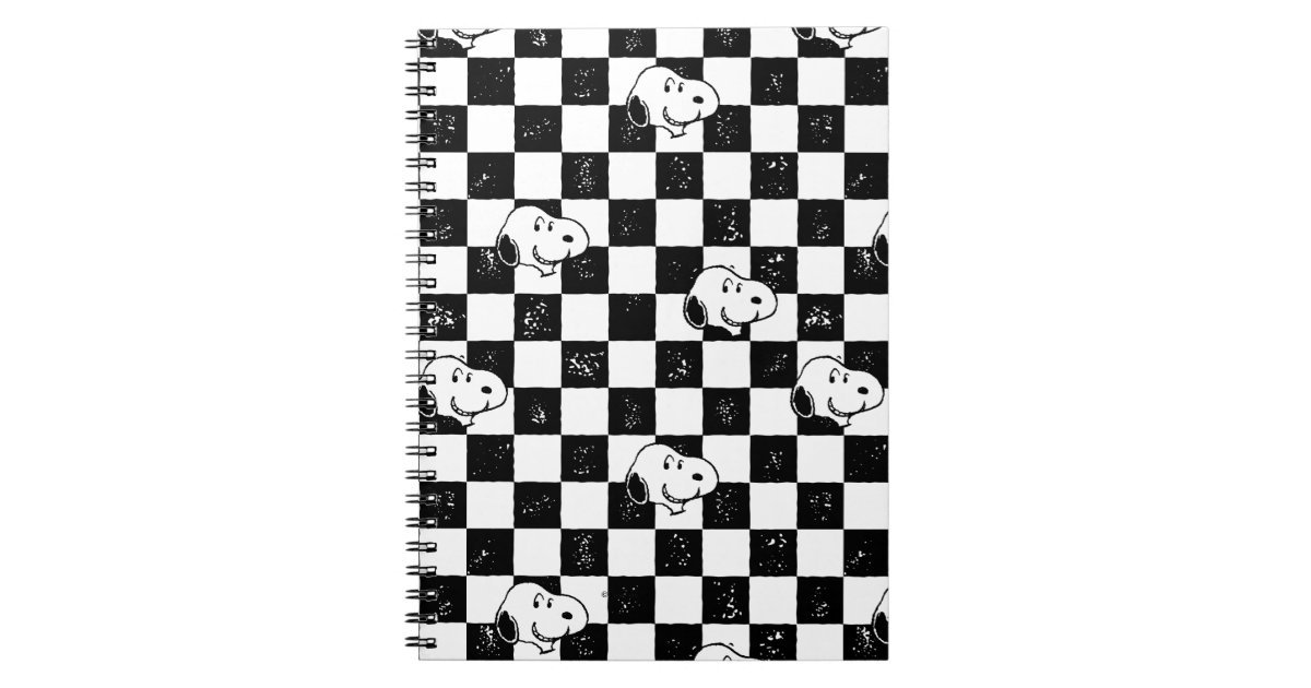 Peanuts | Snoopy Checkered Flag Notebook | Zazzle