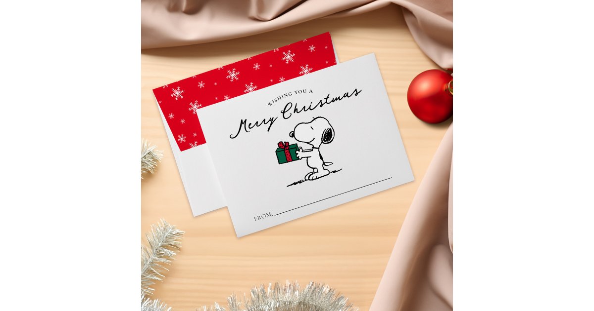 Peanuts | Snoopy Christmas Gift Giver Gift Envelope | Zazzle
