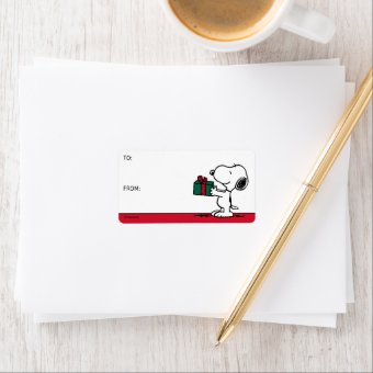 Peanuts | Snoopy Christmas Gift Giver Gift Tag | Zazzle
