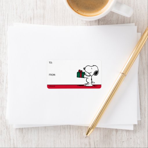 Peanuts | Snoopy Christmas Gift Giver Gift Tag | Zazzle