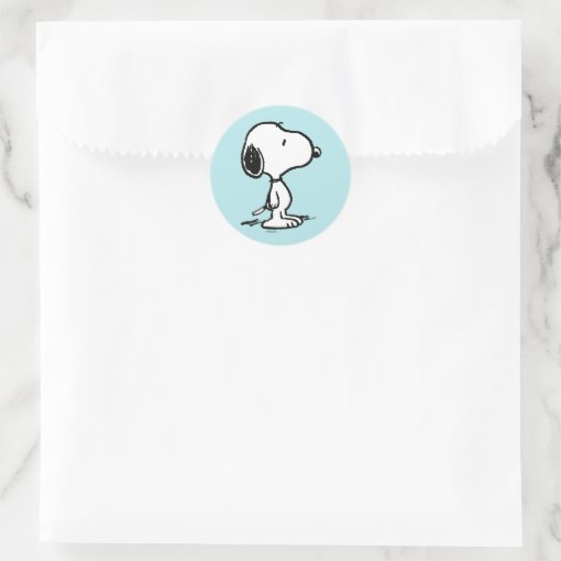 Peanuts | Snoopy Classic Round Sticker | Zazzle